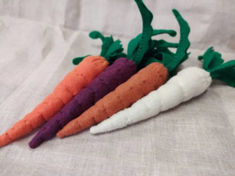 Felt Carrot Fabric Play Food Pretend Play Kitchen Assorted Colors - Etsy