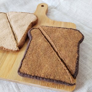 Felt Sliced Toast/bread Play Food Pretend Play Set 2 Colors Fabric ...