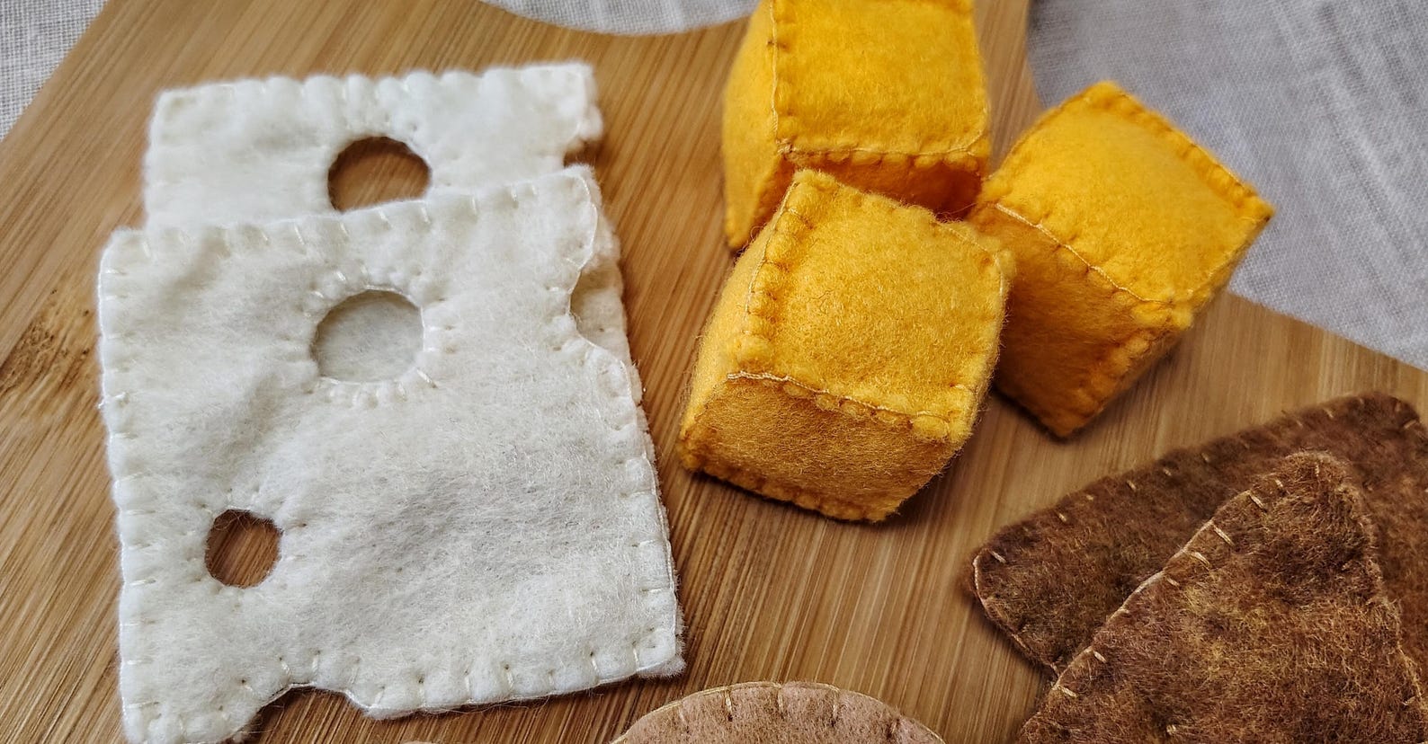 Felt Cheese and Crackers Board Charcuterie Play Toy Food Pretend ...