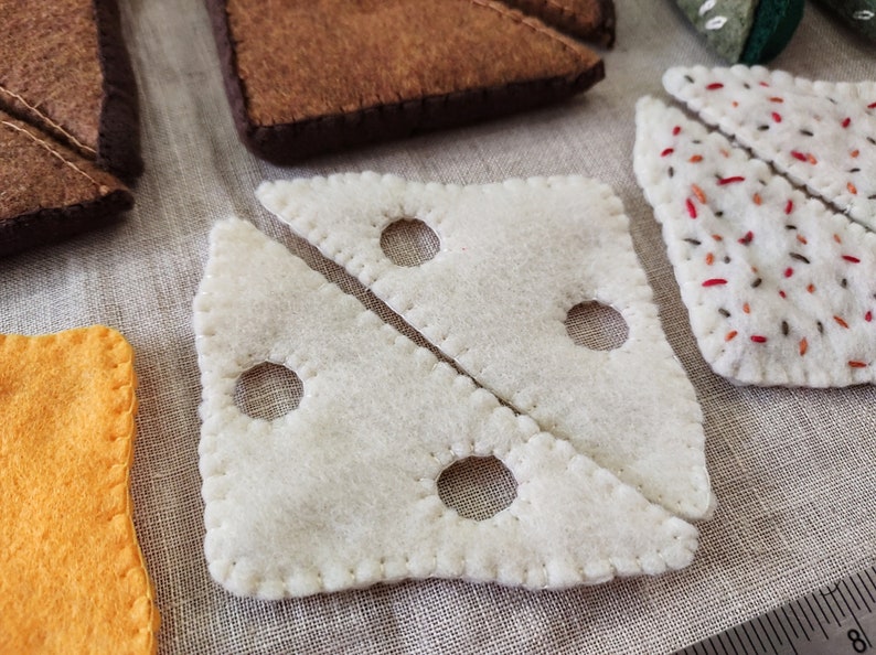 Felt Grilled Cheese Set Play Food Fabric Pretend Play Food - Etsy