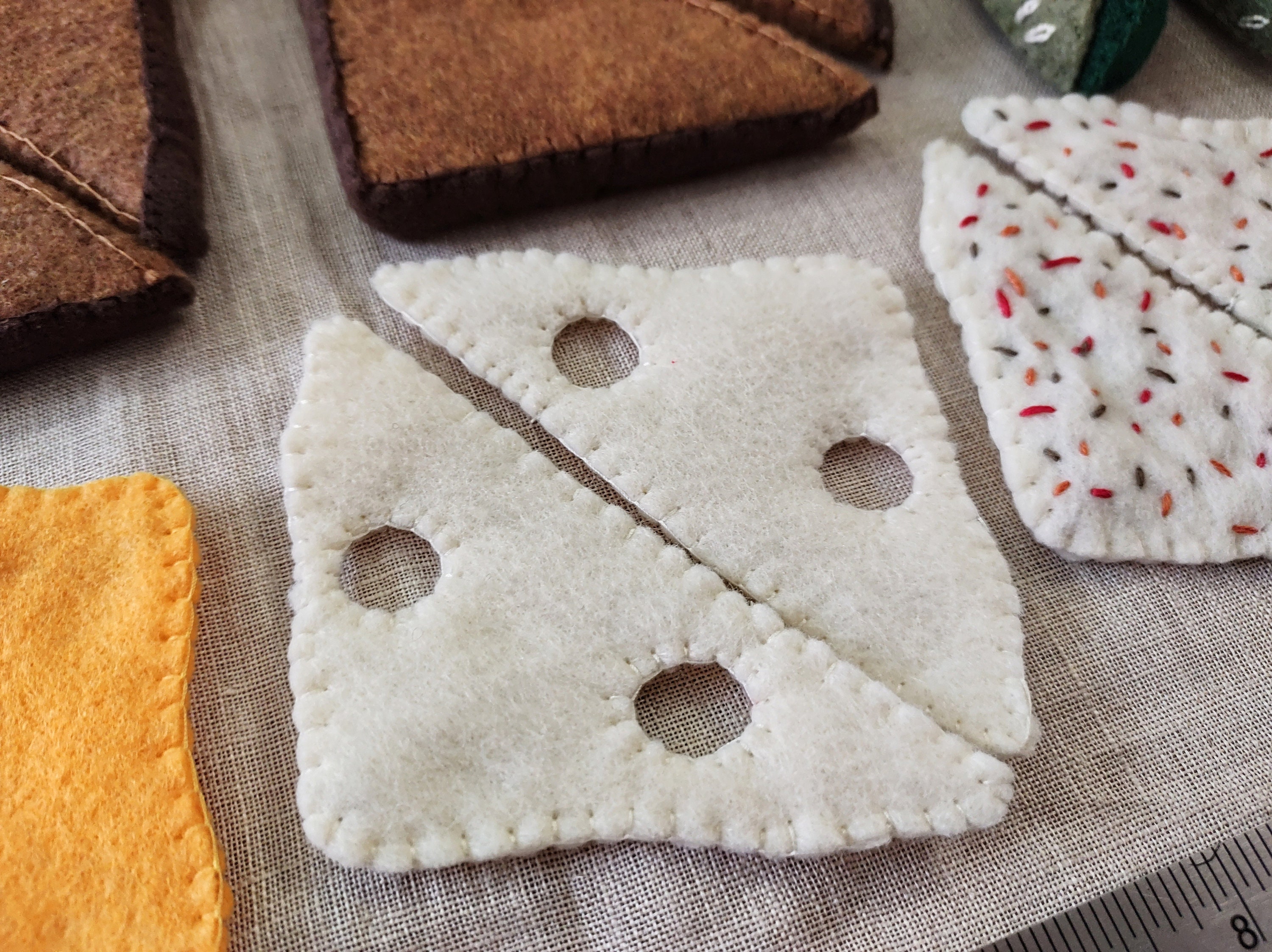 Felt Grilled Cheese Set Play Food Fabric Pretend Play Food - Etsy