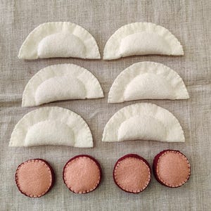 Felt Pierogi and Sausage Play Set Pretend Kitchen Set Fabric Pretend ...