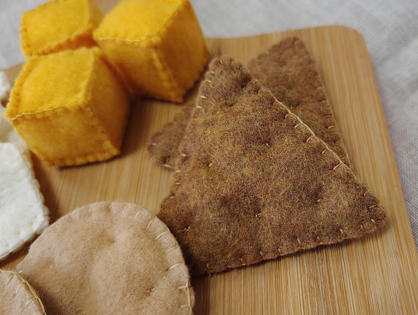 Felt Cheese and Crackers Board Charcuterie Play Toy Food Pretend ...