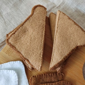 Felt Sliced Toast/bread Play Food Pretend Play Set 2 Colors Fabric ...