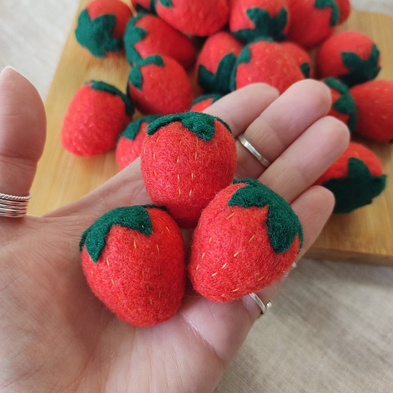 Felt Strawberry - Etsy
