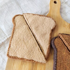 Felt Sliced Toast/bread Play Food Pretend Play Set 2 Colors Fabric ...