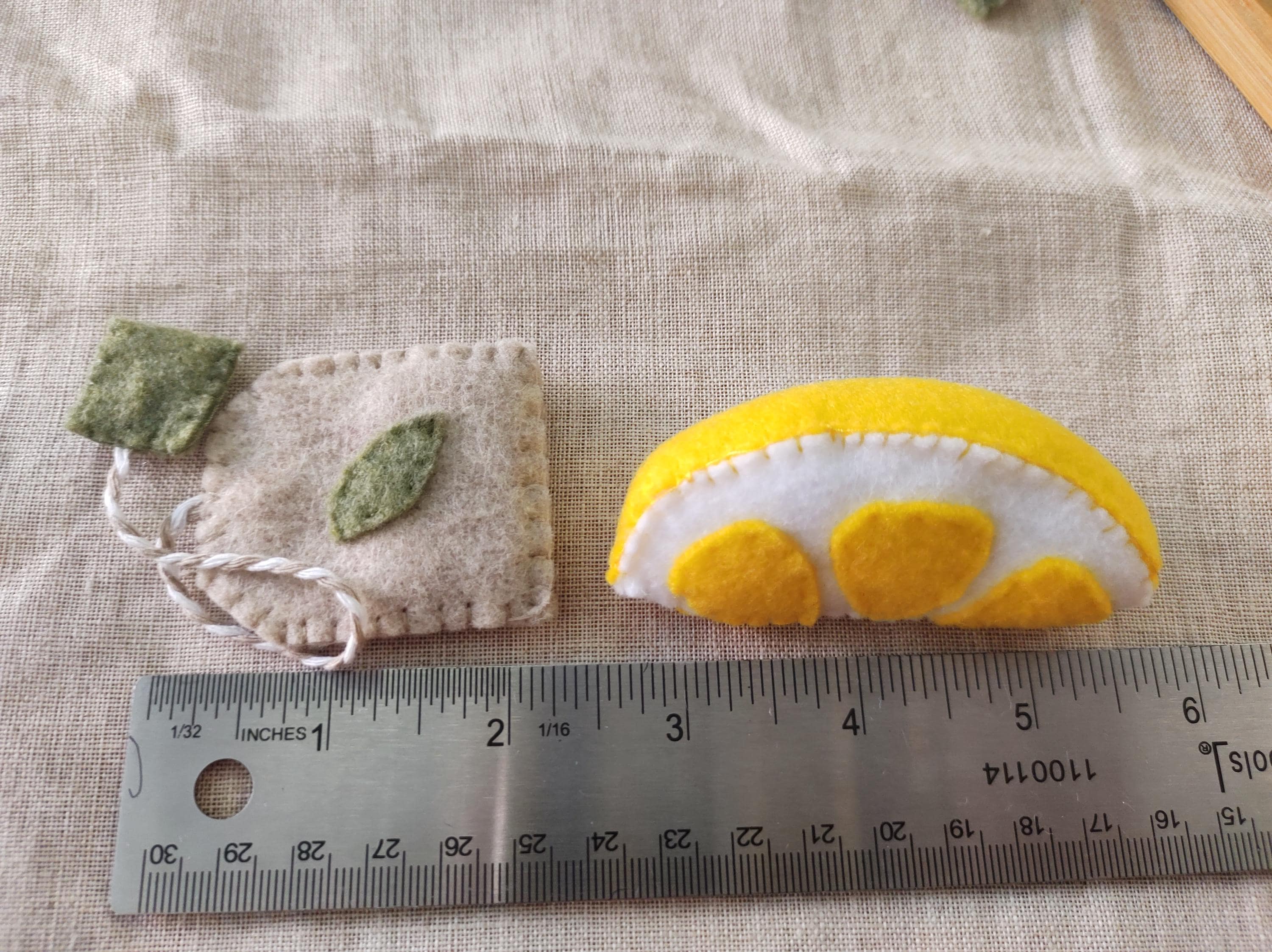 Felt Tea Bags and Lemon Slices Play Food Pretend Play Food Fabric Faux ...
