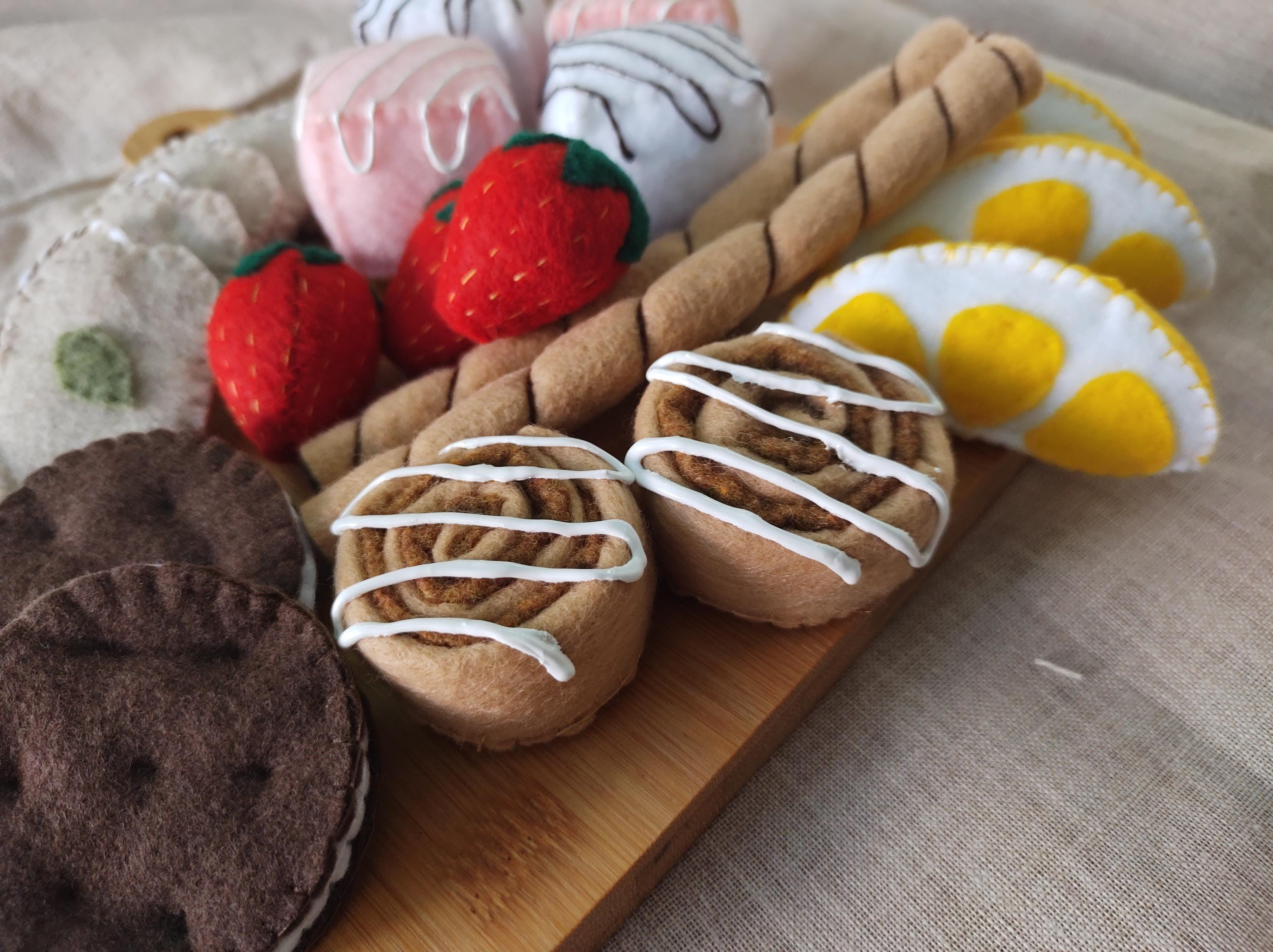 Felt Deluxe Tea Party Set Pretend Play Food Fabric Faux Food Play ...