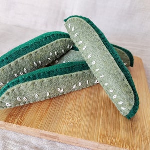 Felt Pickle Spears Felt Play Food Pretend Play Fabric Food - Etsy