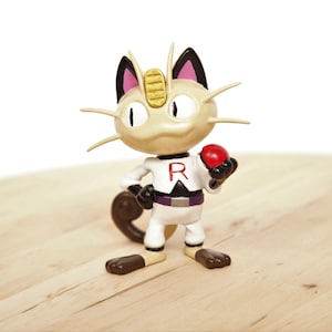 Team Rocket Meowth Figure, Hand Painted, 3D Printed - Etsy