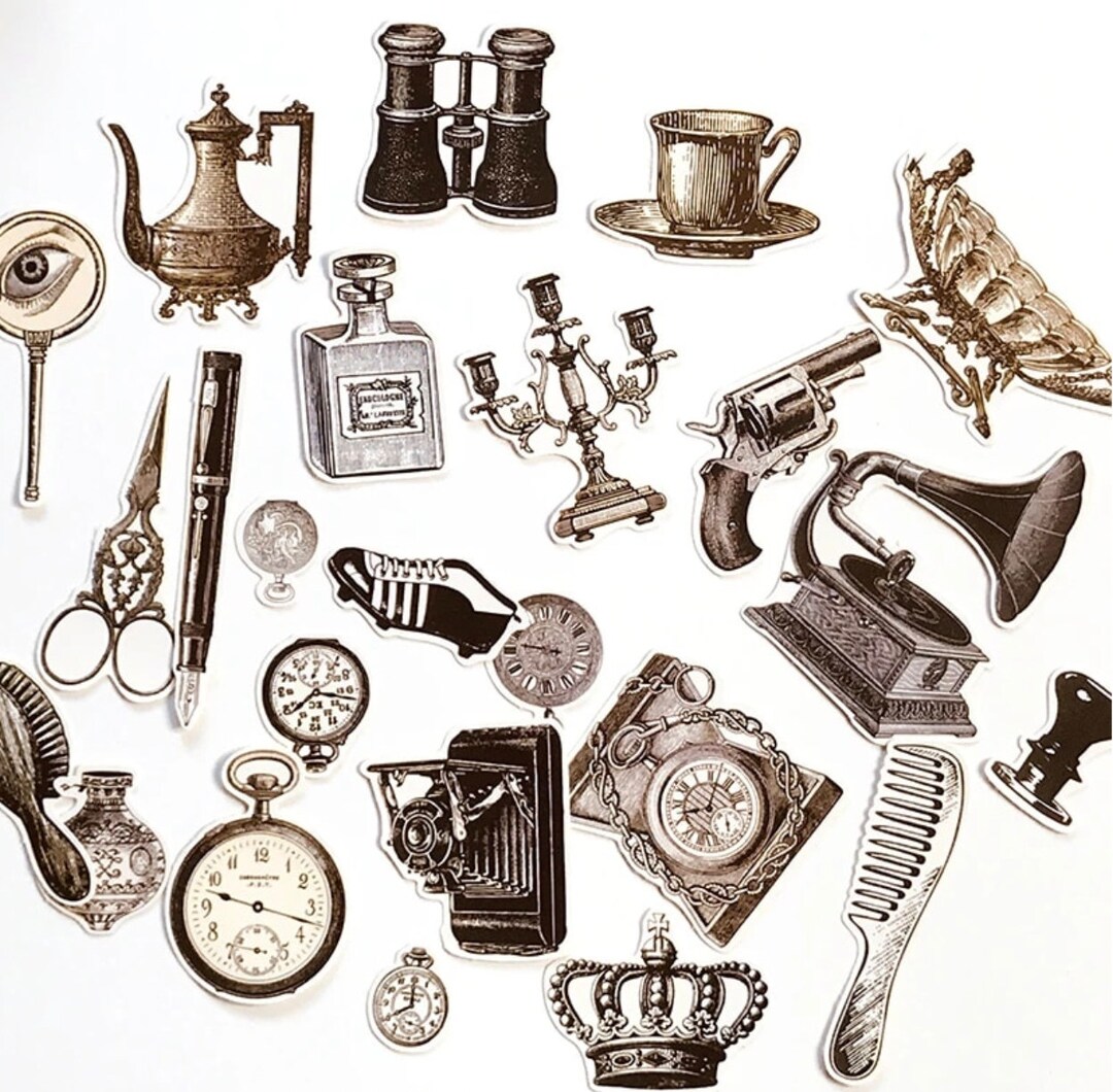 24/pcs. Victorian Era Stickers, Scrapbooking, Bullet Journal, Planner ...