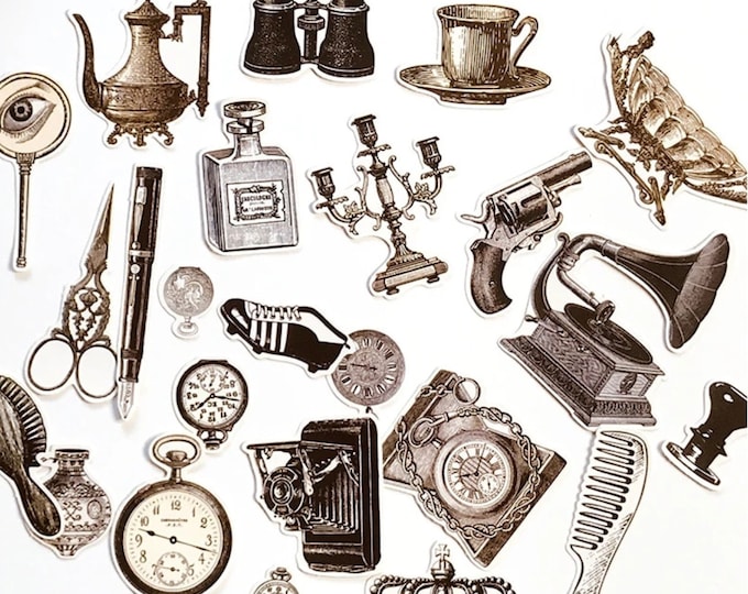 24/pcs. Victorian Era Stickers, Scrapbooking, Bullet Journal, Planner ...