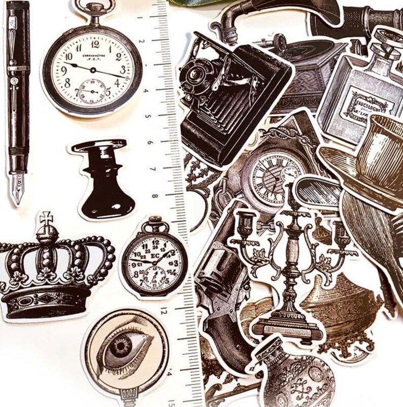 24/pcs. Victorian Era Stickers Scrapbooking Bullet Journal - Etsy