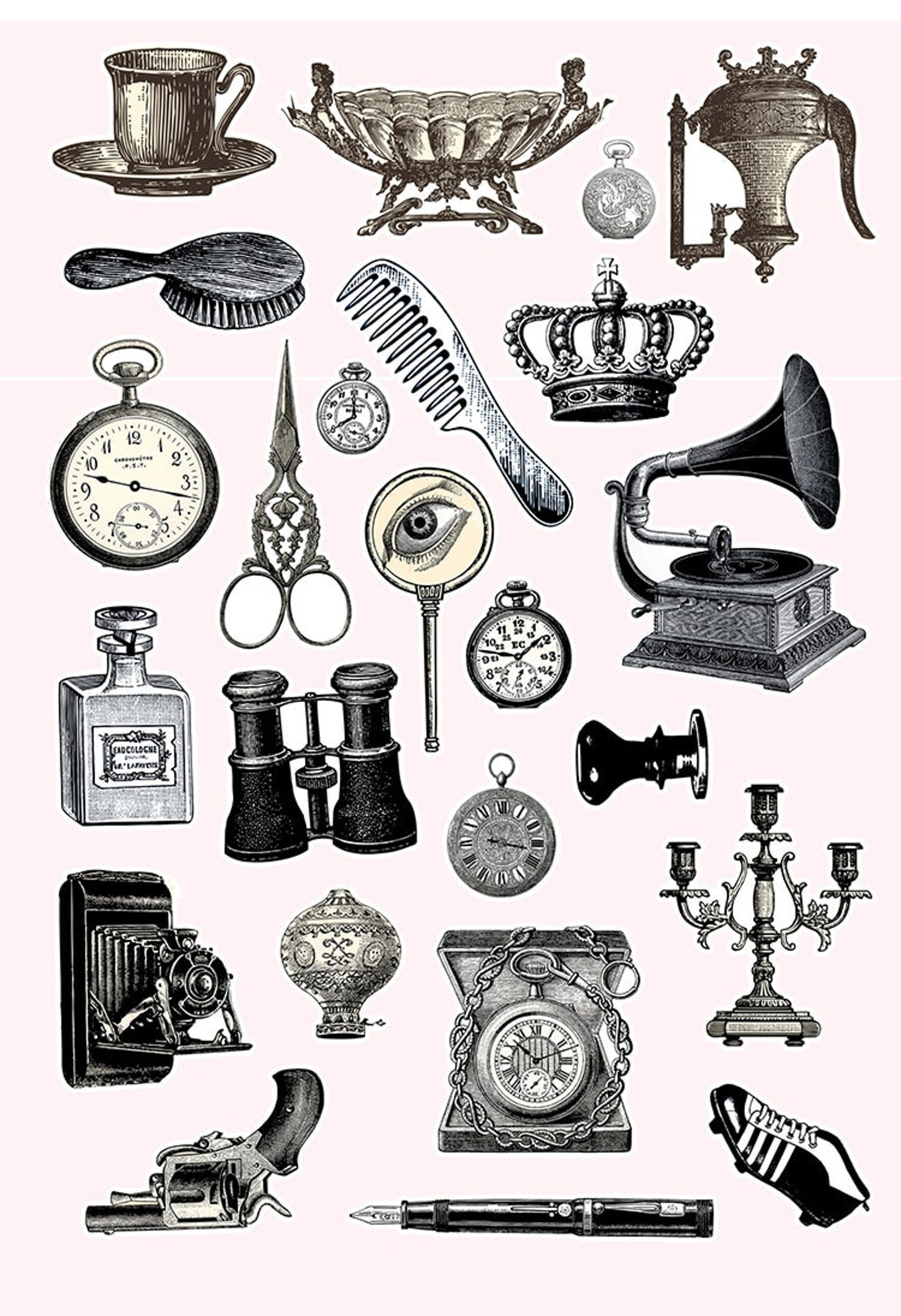 24/pcs. Victorian Era Stickers Scrapbooking Bullet Journal - Etsy