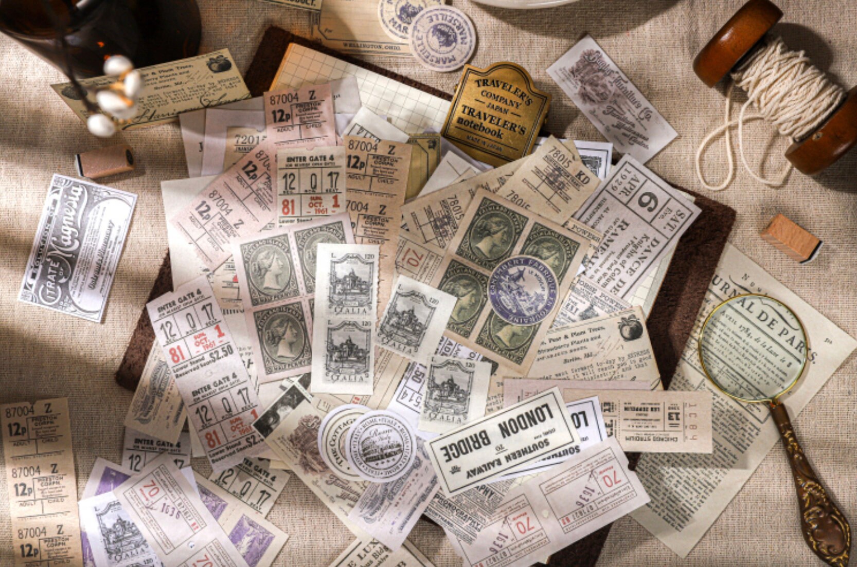 80/pcs. Retro Paper Ephemera Kit Assorted Paper Pack Vintage | Etsy