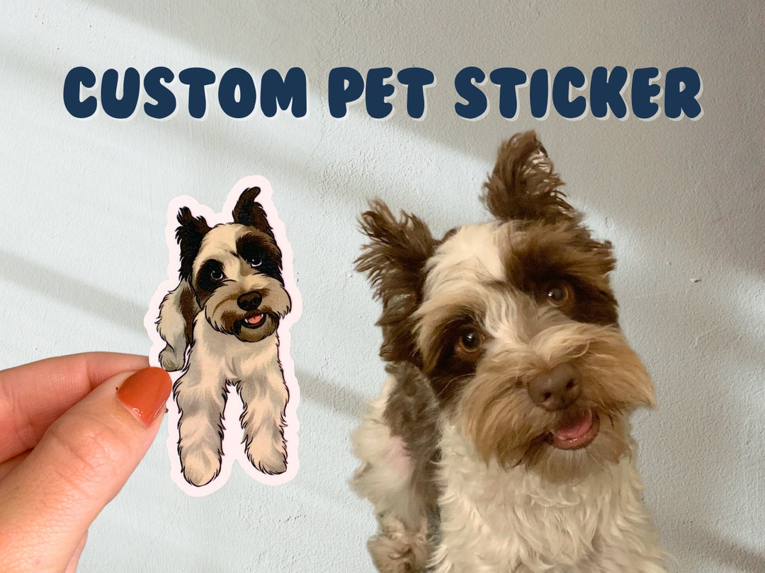 Custom Pet Sticker Custom Pet Illustration, Pet Portrait, Pet Sketch ...