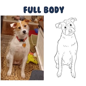 Digital Pet Outline (SIMPLE) - Dog Cat Vector Line Out Drawing, Pet ...