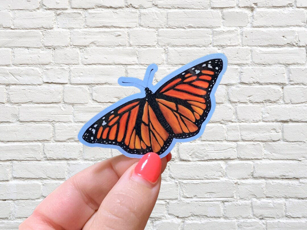Monarch Butterfly Watercolor Sticker - Etsy