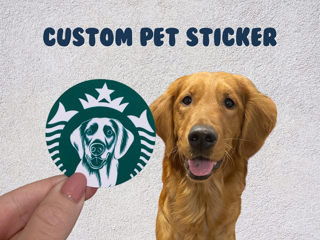Custom Pet Sticker - Custom Pet Illustration, Pet Portrait, Dog Sticker ...