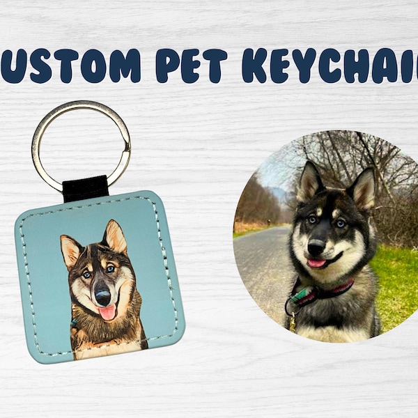 Custom Dog Keychain - Etsy