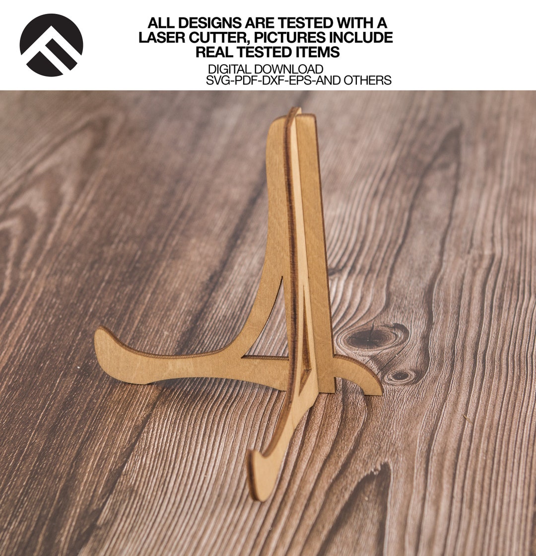 Easel Display Stand, 3-6mm Thickness, SVG Plate Stand Mini Glowforge ...