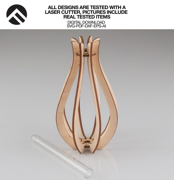 Test Tube Flower Pot Weekend Project Home Decor Laser - Etsy