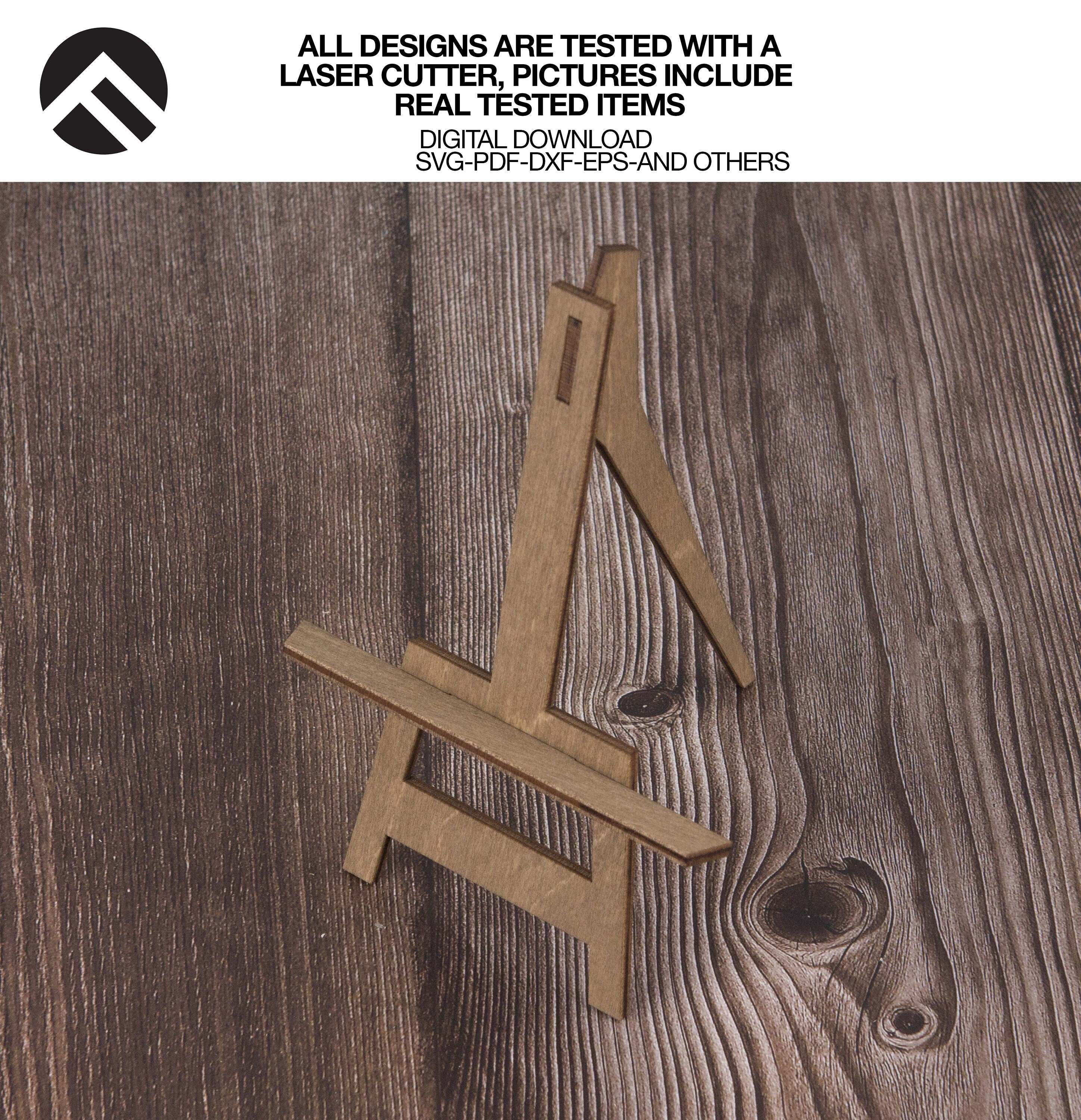 Laser Cut EASEL Stand Svg / Easy to Use Glowforge Files and Laser Cut ...