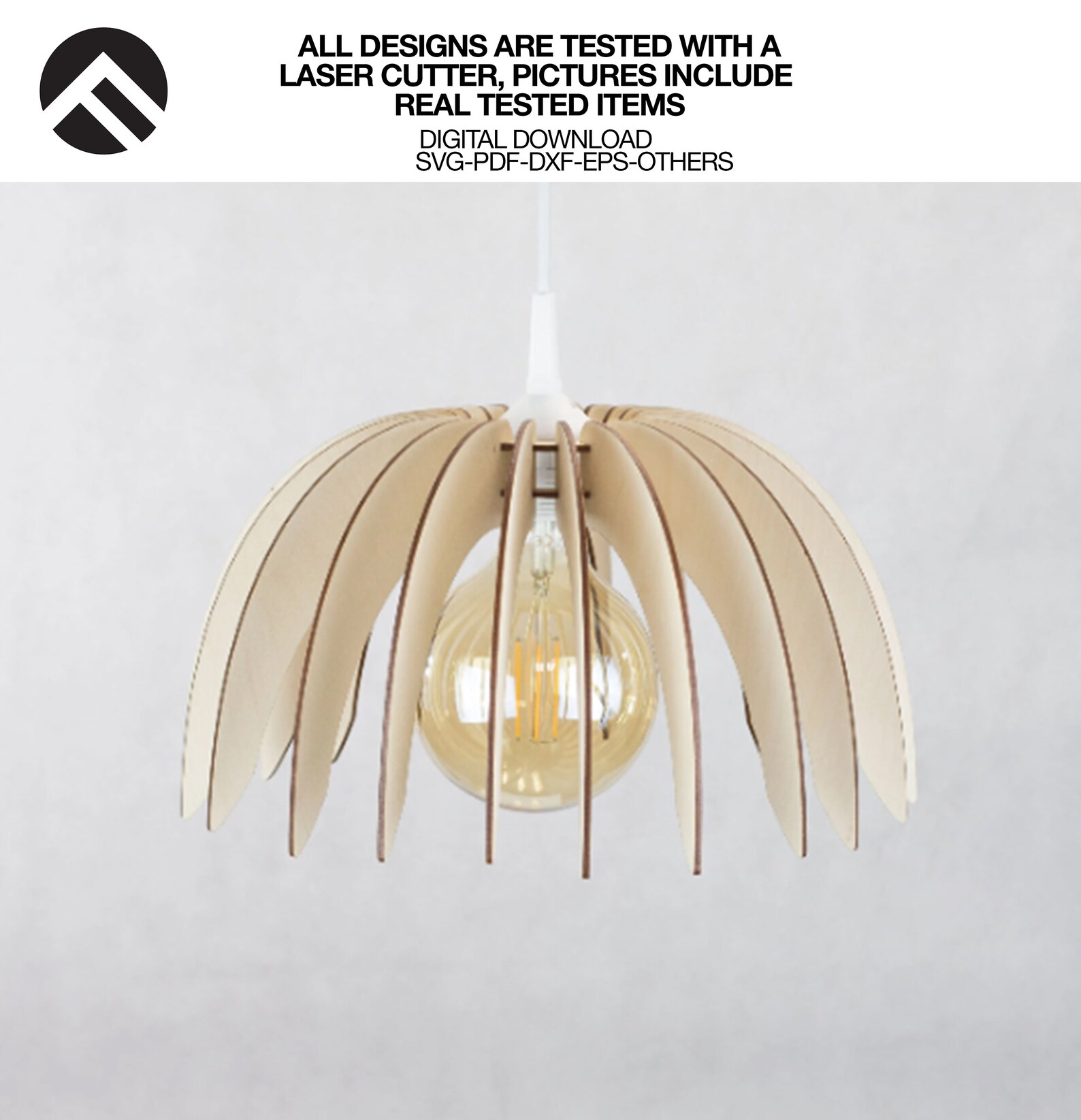 Wooden Ceiling Light, Hanging Lamp, SVG Plate Stand Mini Glowforge and ...