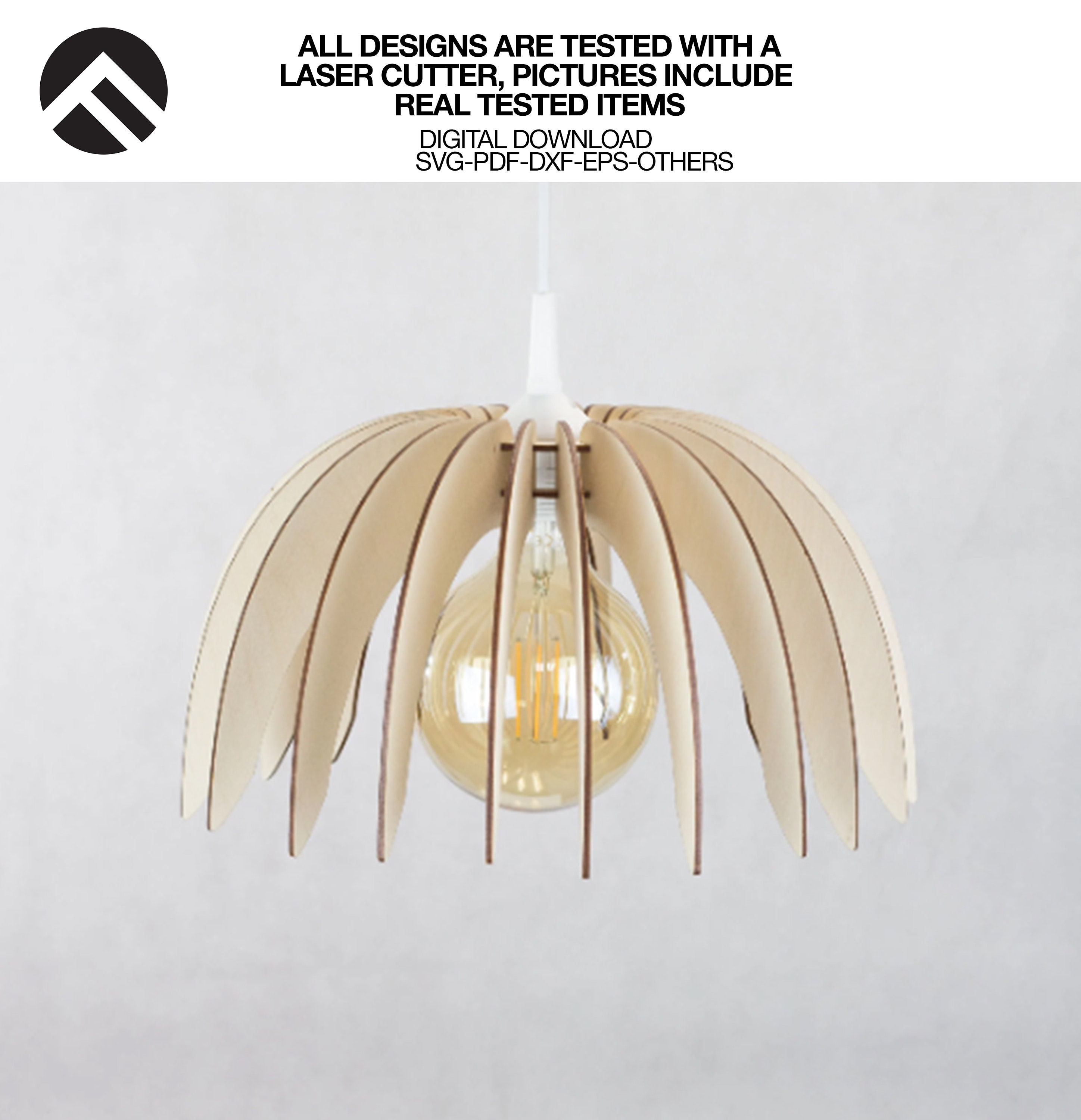 Wooden Ceiling Light, Hanging Lamp, SVG Plate Stand Mini Glowforge and ...