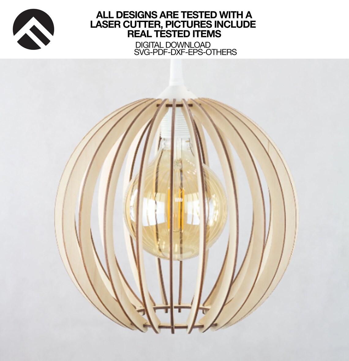 Wooden Ceiling Light, Hanging Lamp, SVG Plate Stand Mini Glowforge and ...