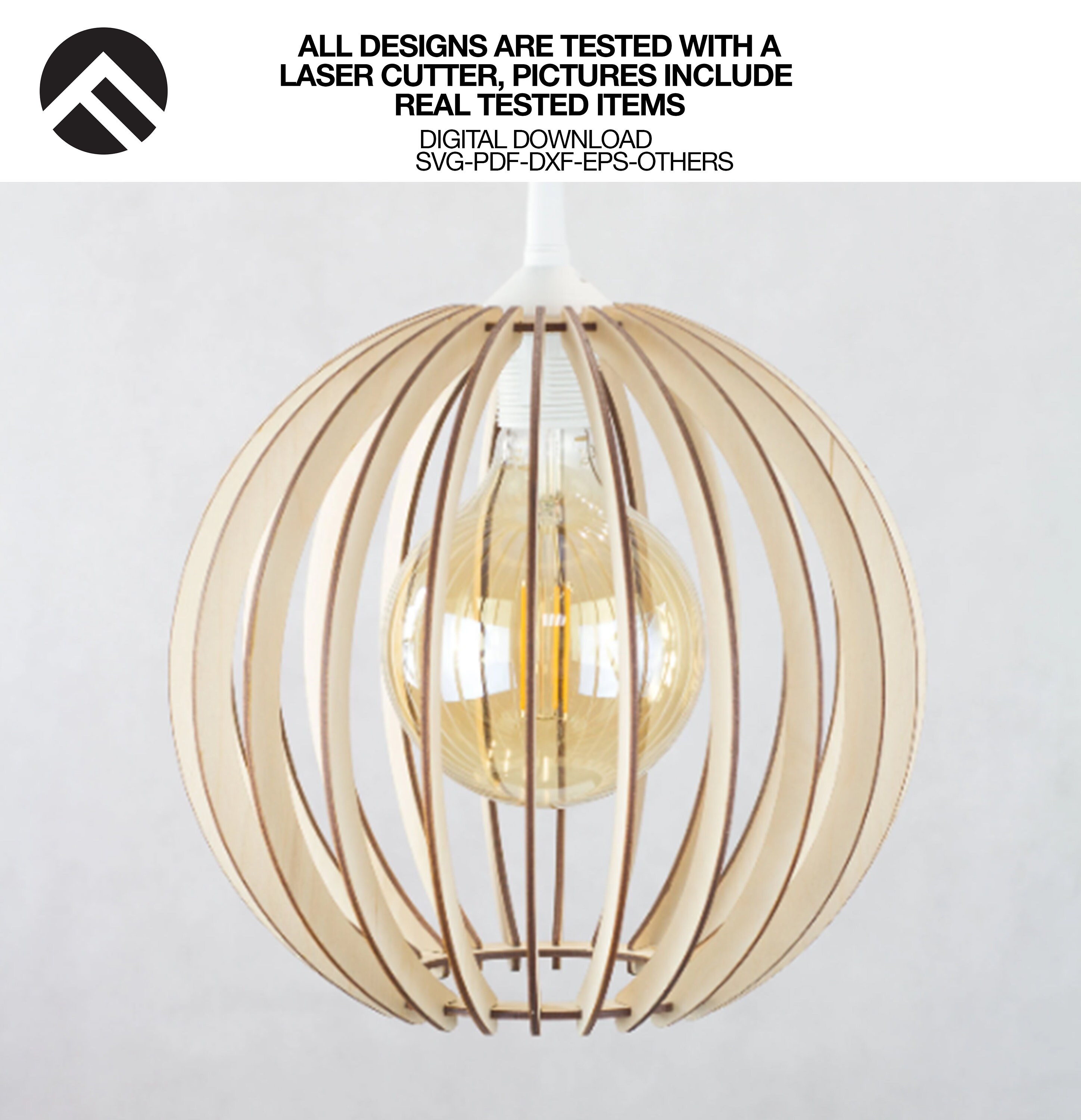 Wooden Ceiling Light, Hanging Lamp, SVG Plate Stand Mini Glowforge and ...