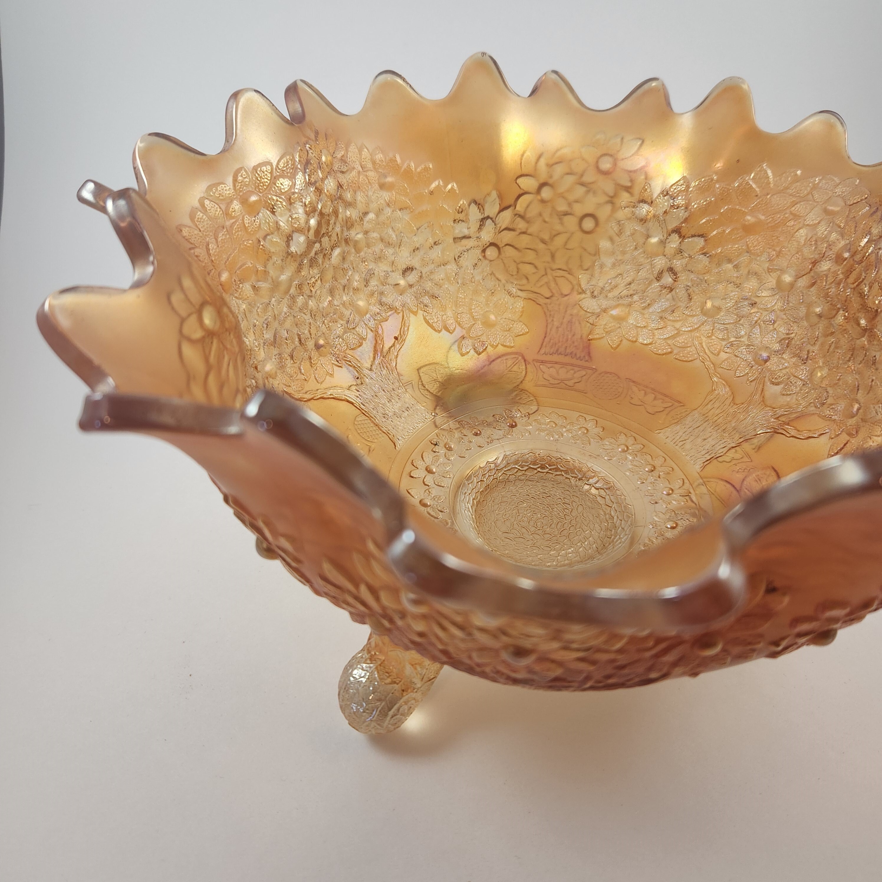 Fenton orange Tree Marigold Colored Tree-patterned - Etsy