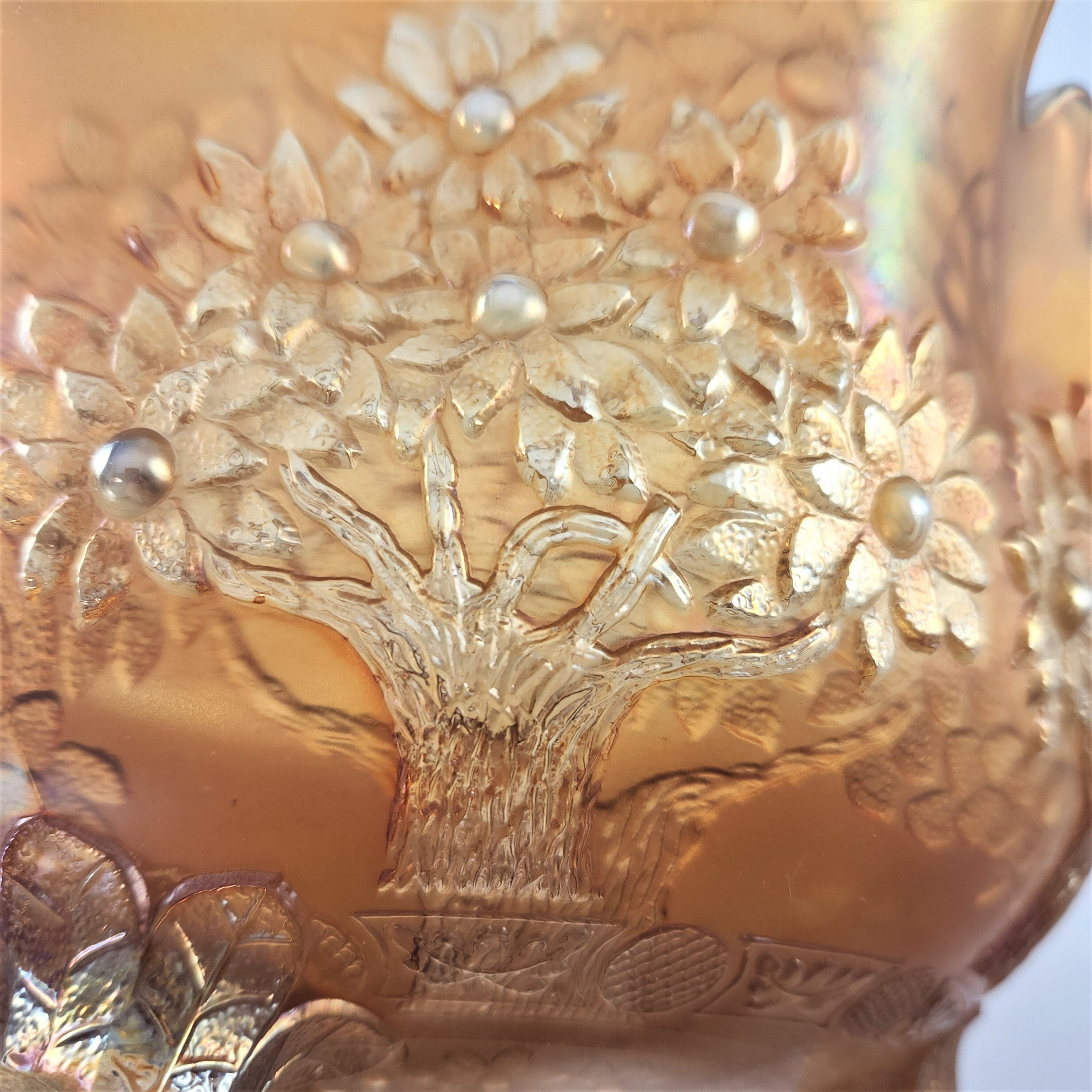 Fenton orange Tree Marigold Colored Tree-patterned - Etsy