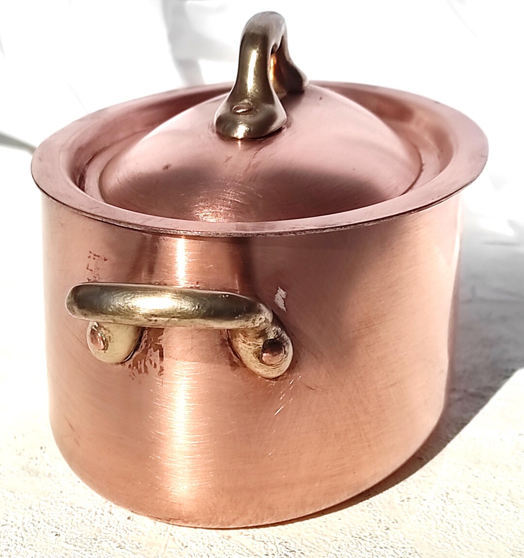 Vintage 6.5inch French Oval Copper Stock Pot Cocotte| Made in France ...