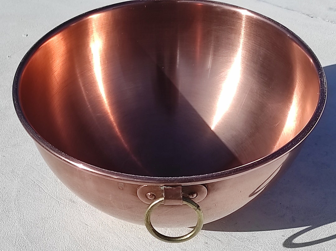 Vintage French Copper Jam Pan Mixing Bowl Toque Chef Mauviel Matfer ...