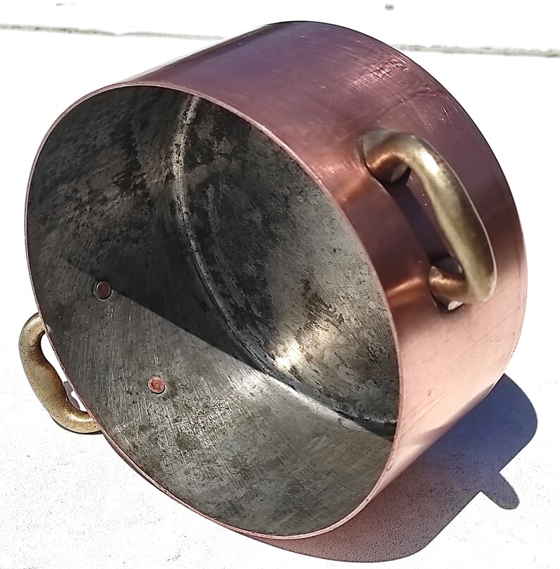 Vintage 5.5inch French Copper Stockpot Cocotte Made in France Bronze ...