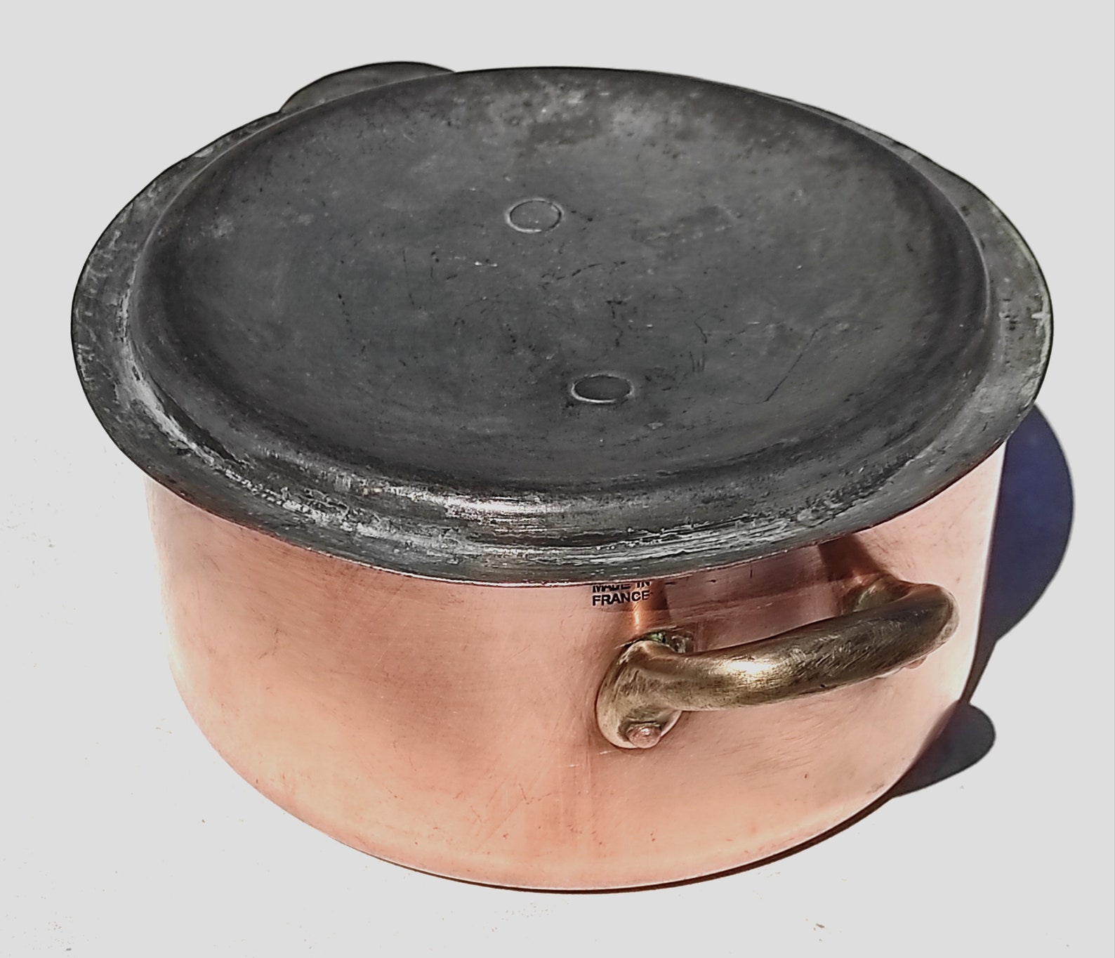 Vintage 6.5inch French Copper Stockpot Cocotte Made in France Bronze ...