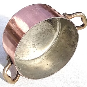 Vintage 4.9inch French Round Copper Stockpot Cocotte Made in France ...