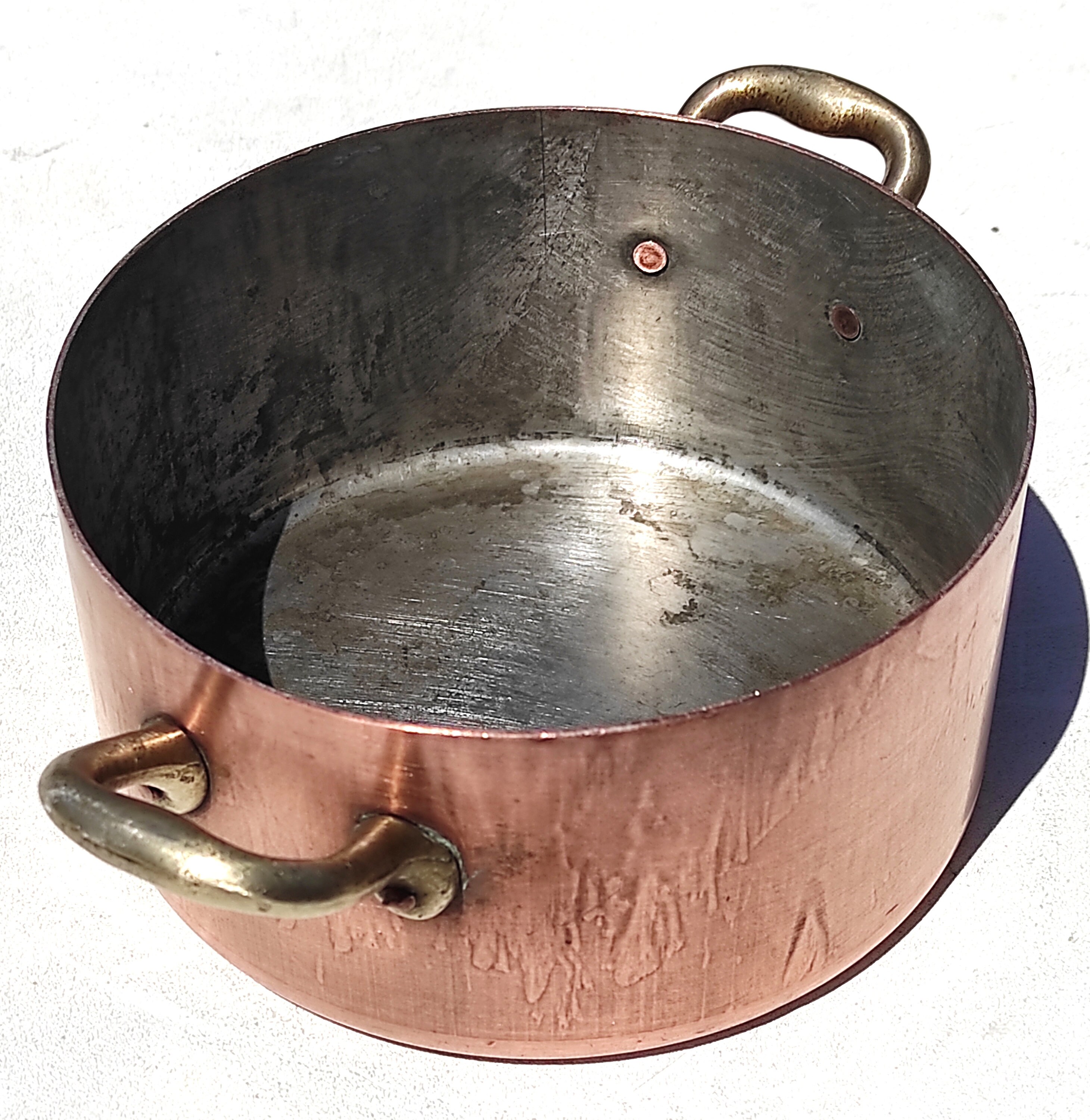 Vintage 5.5inch French Copper Stockpot Cocotte Made in France Bronze ...
