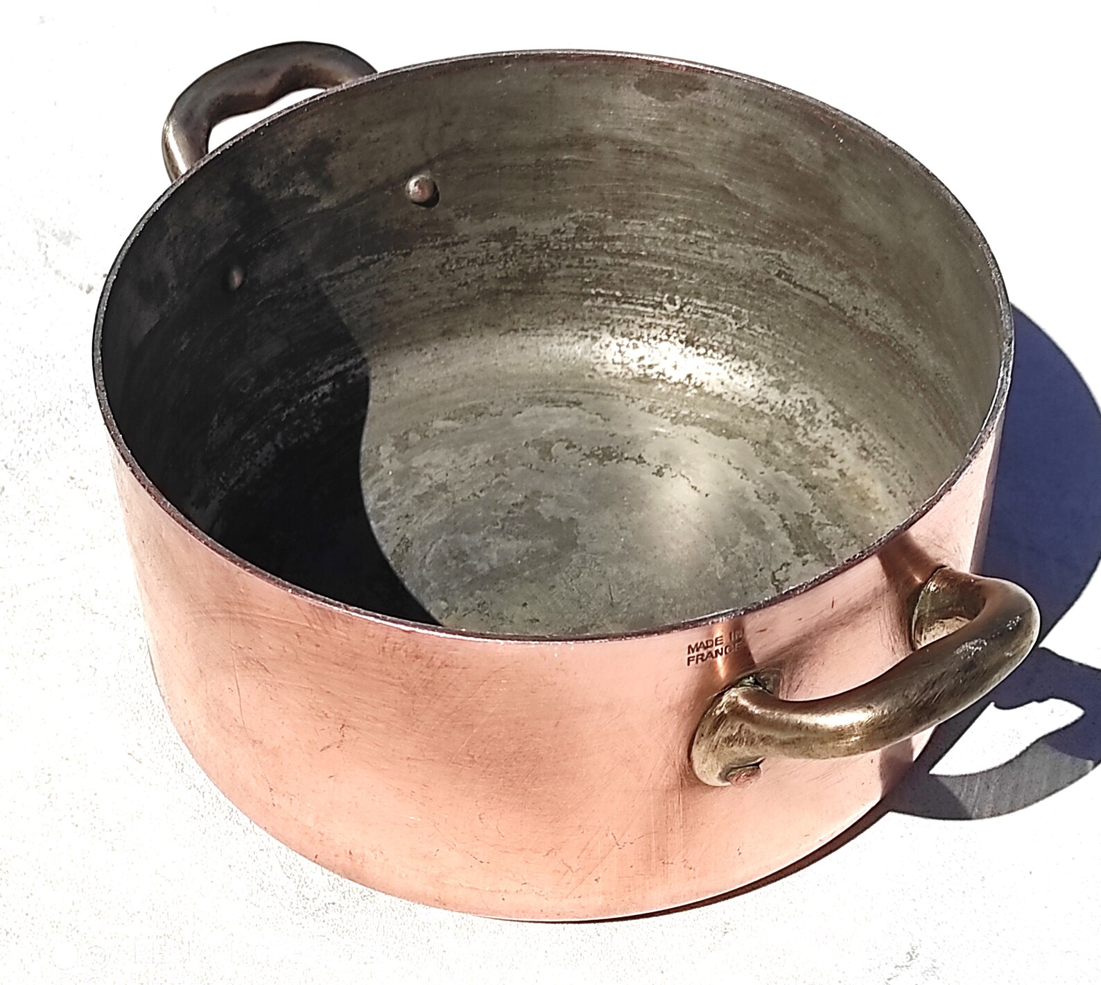 Vintage 6.5inch French Copper Stockpot Cocotte Made in France Bronze ...