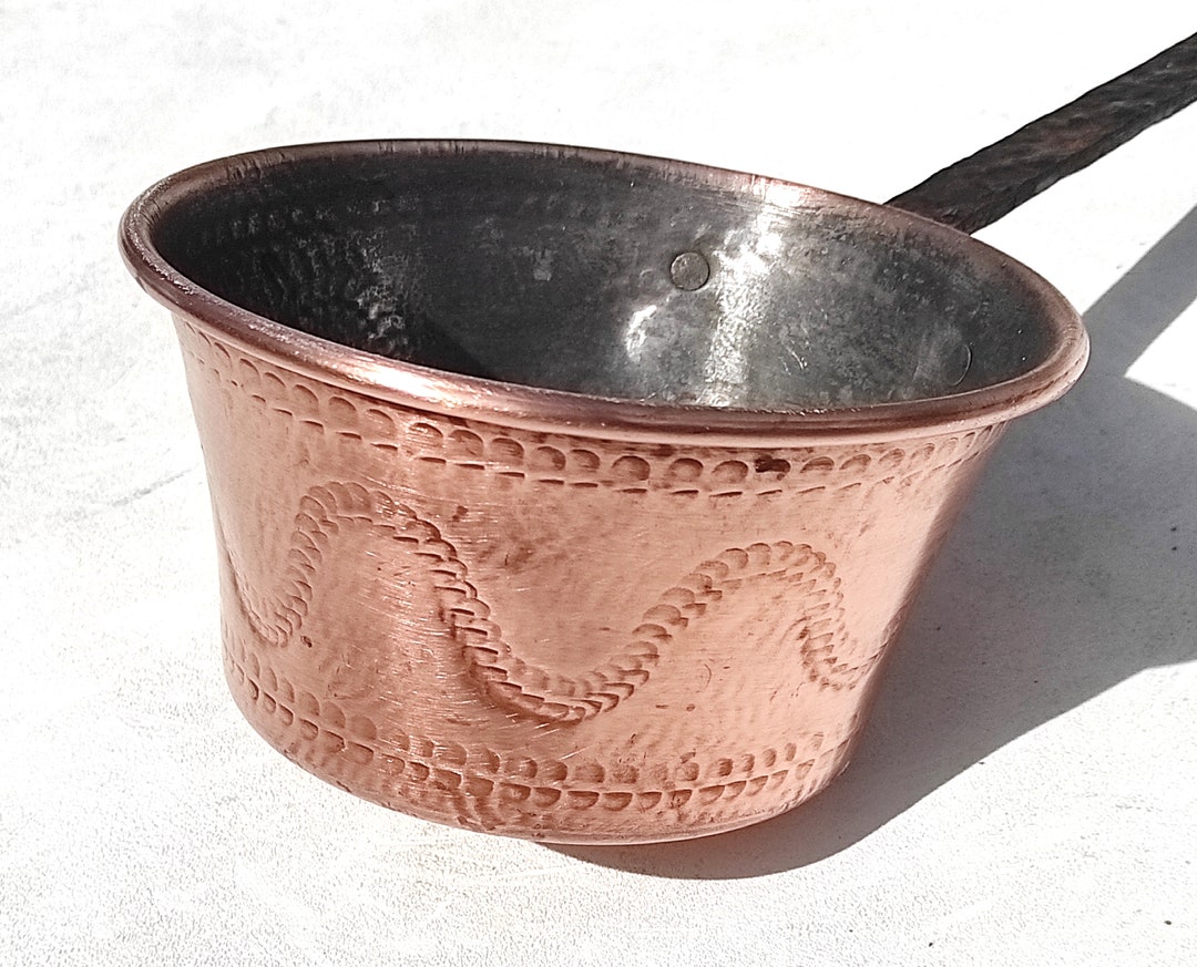 Vintage French Copper Ladle Scoop Dipper Copper Iron Kitchen Utensil ...
