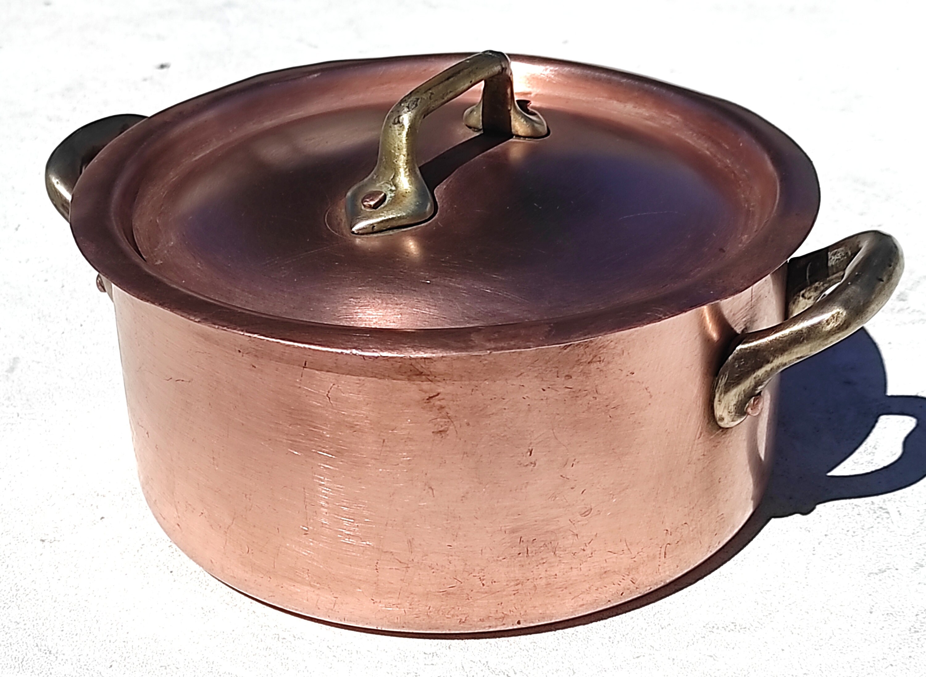 Vintage 6.5inch French Copper Stockpot Cocotte Made in France Bronze ...