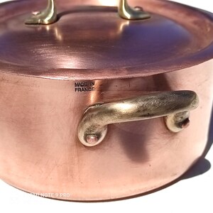 Vintage 6.5inch French Copper Stockpot Cocotte Made in France Bronze ...