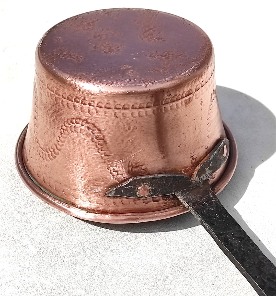 Vintage French Copper Ladle Scoop Dipper Copper Iron Kitchen Utensil ...