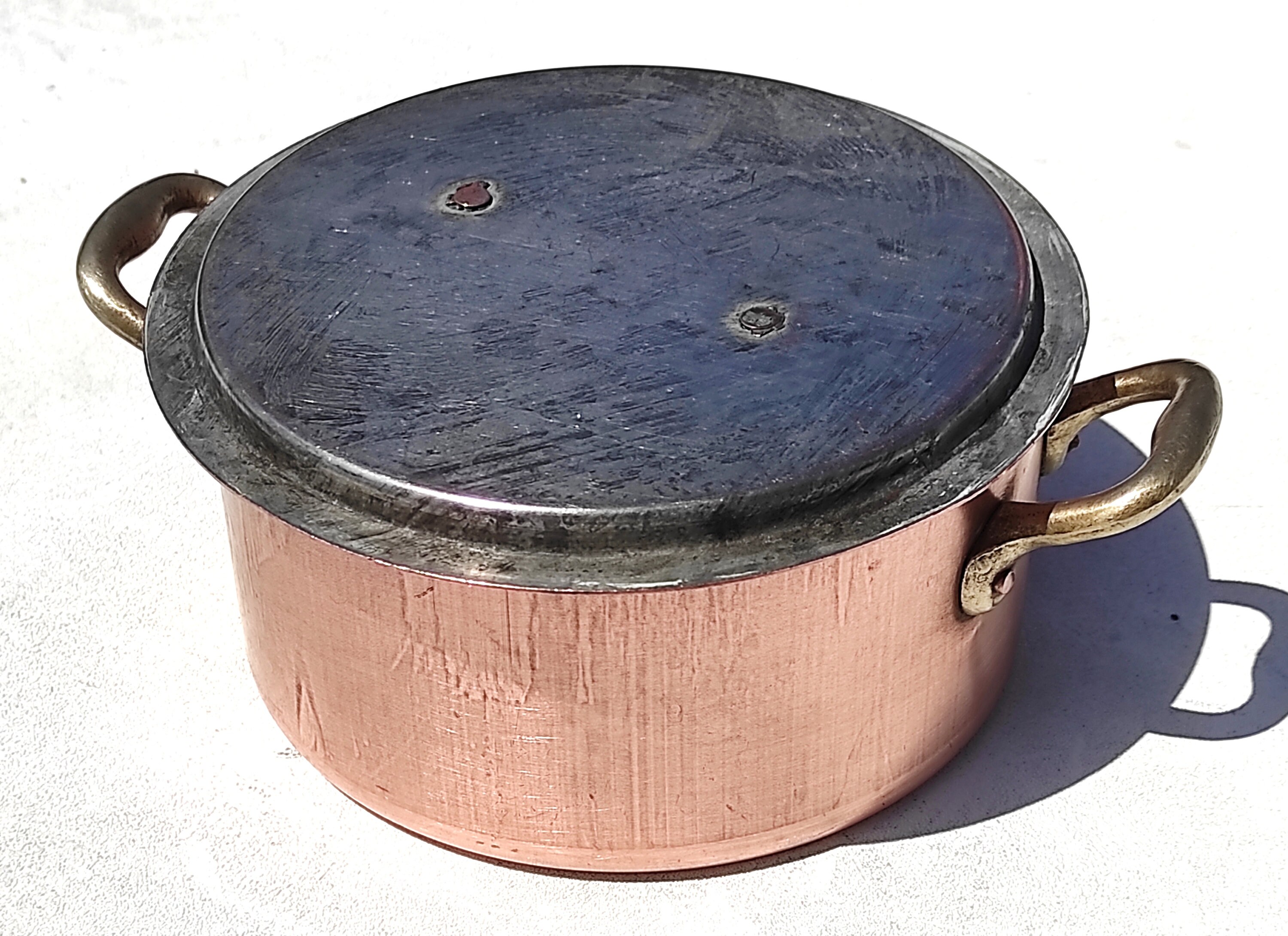 Vintage 5.5inch French Copper Stockpot Cocotte Made in France Bronze ...