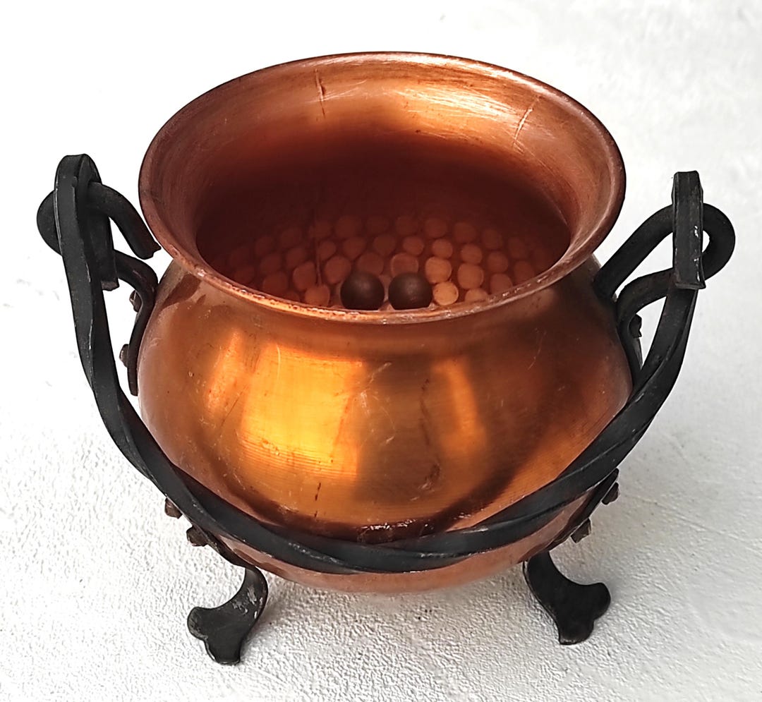Vintage 3.9inch French Copper Cauldron Planter| Made in France ...