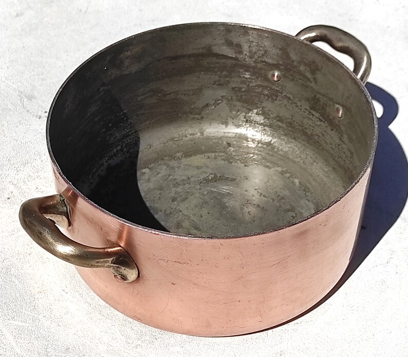 Vintage 6.5inch French Copper Stockpot Cocotte Made in France Bronze ...