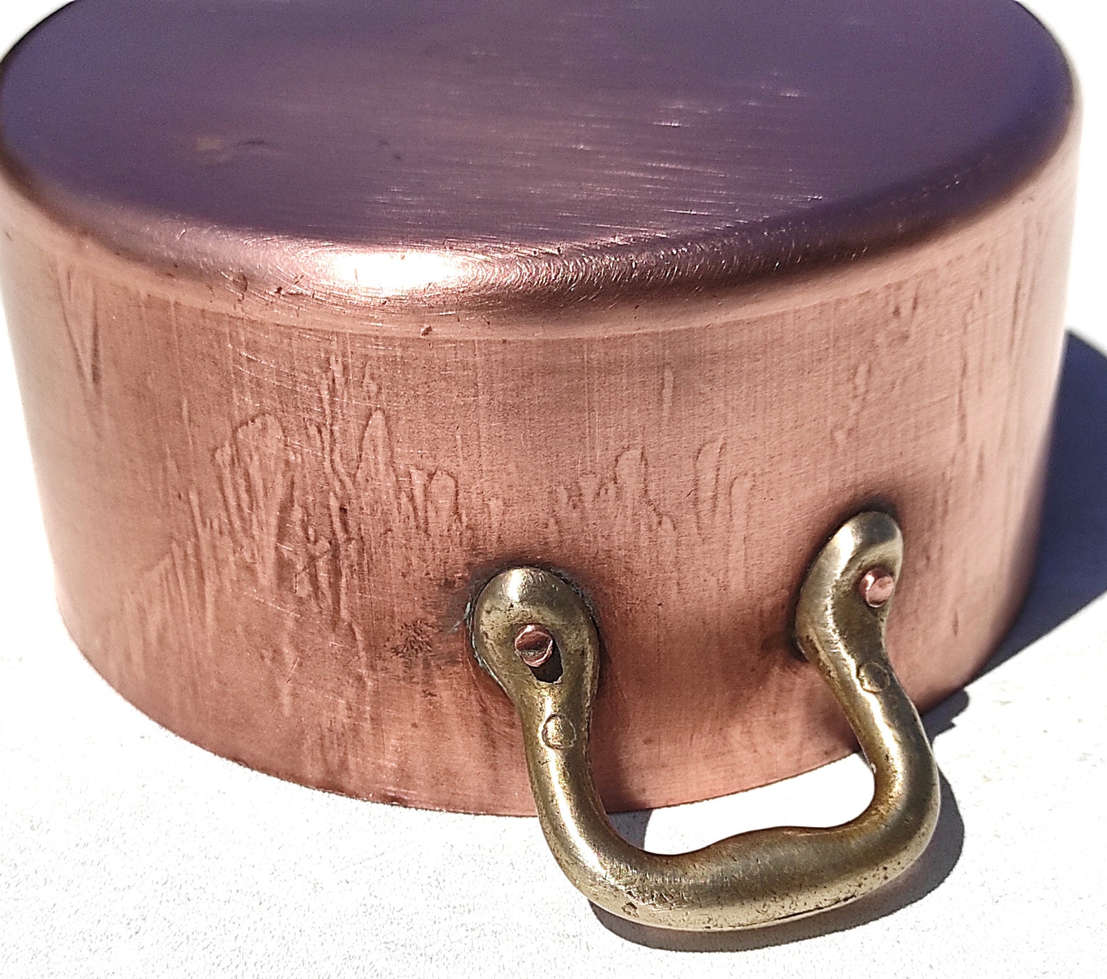 Vintage 5.5inch French Copper Stockpot Cocotte Made in France Bronze ...