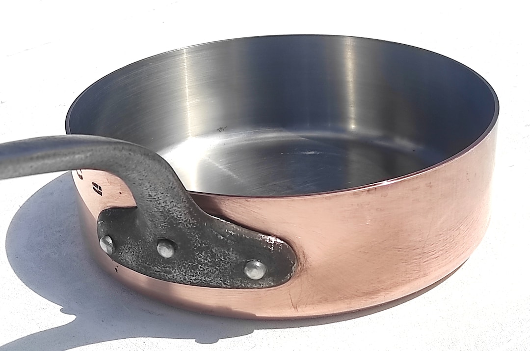 Vintage French Copper Saute Pan Saucepan Mauviel Villedieu Made in ...