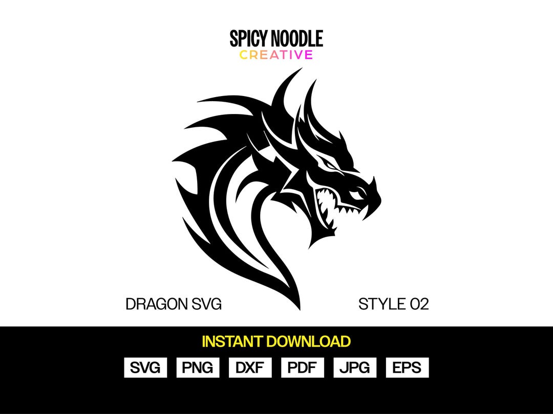 Mythical Dragon SVG Instant Download - Dragon Cricut Cut File - Perfect ...